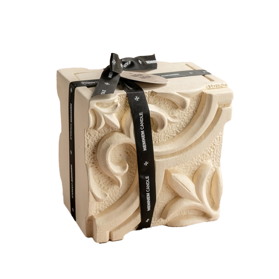 XL Quarter Maltese Tile Candle - OK Home