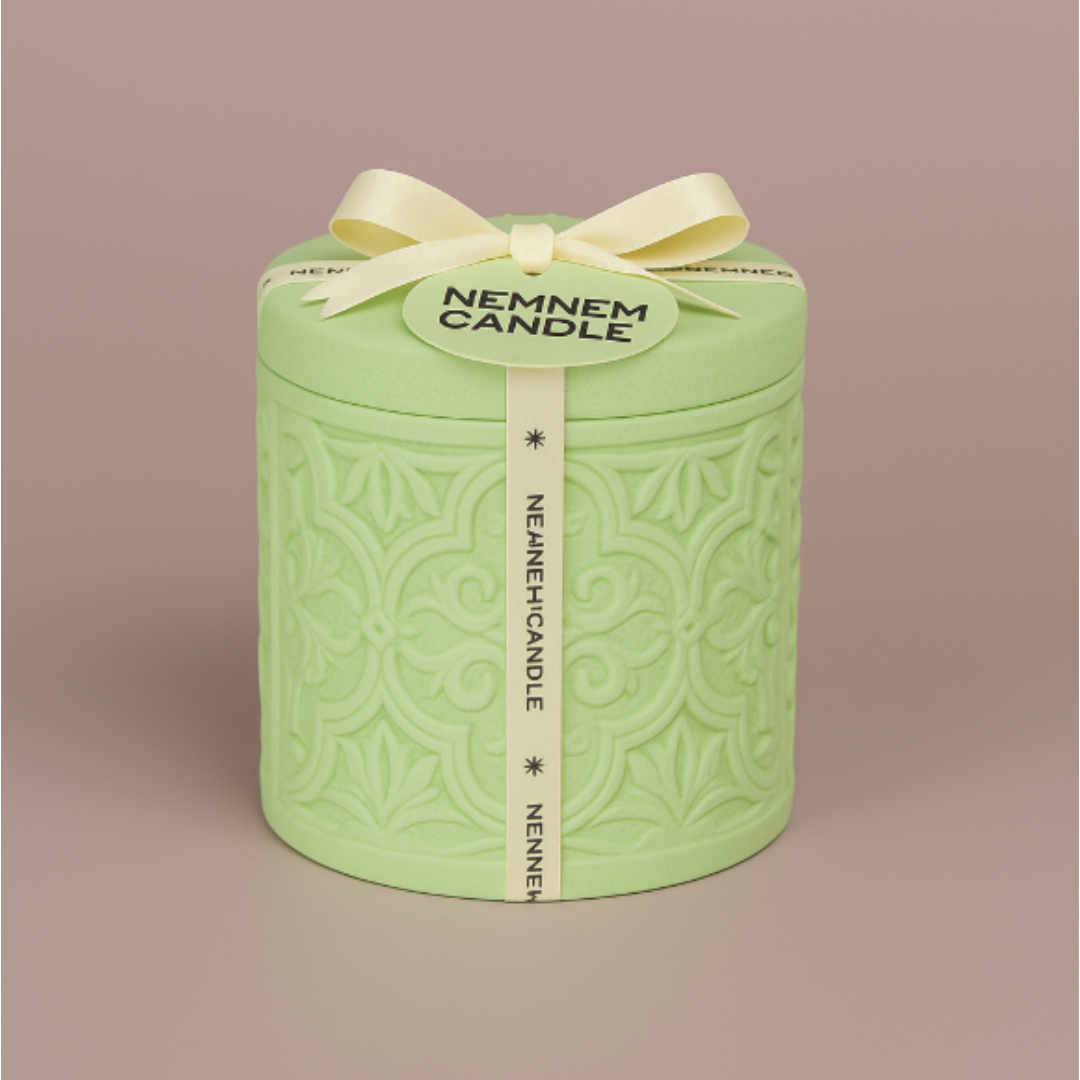 Maltese Tile Large Cylinder Jar Candle - OK Home