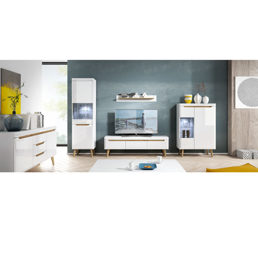 TV Unit 3 Drawers – White - OK Home