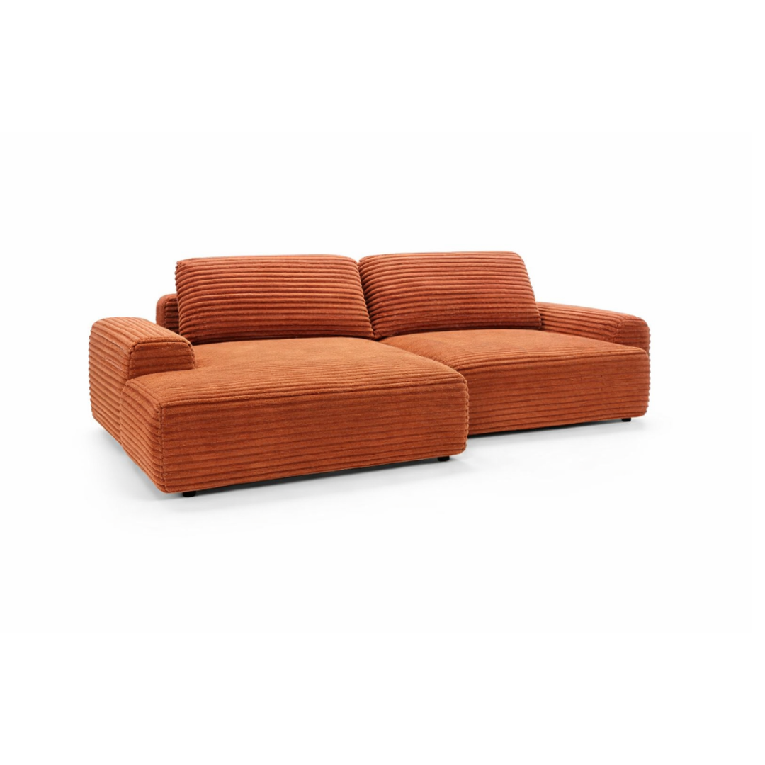 Corner Sofa Bed with Chaise Left 264cm – Bronze - OK Home
