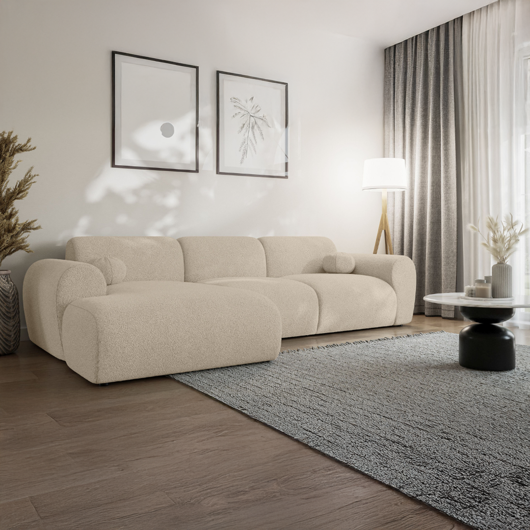 Sofa Corner LH06 Luxe - Beige - OK Home