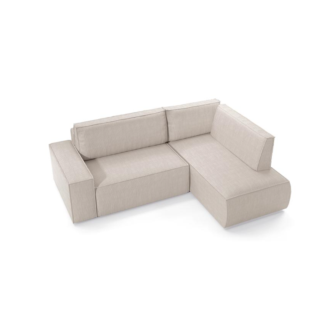 Corner Sofa Bed with Chaise Right – Light Beige - OK Home