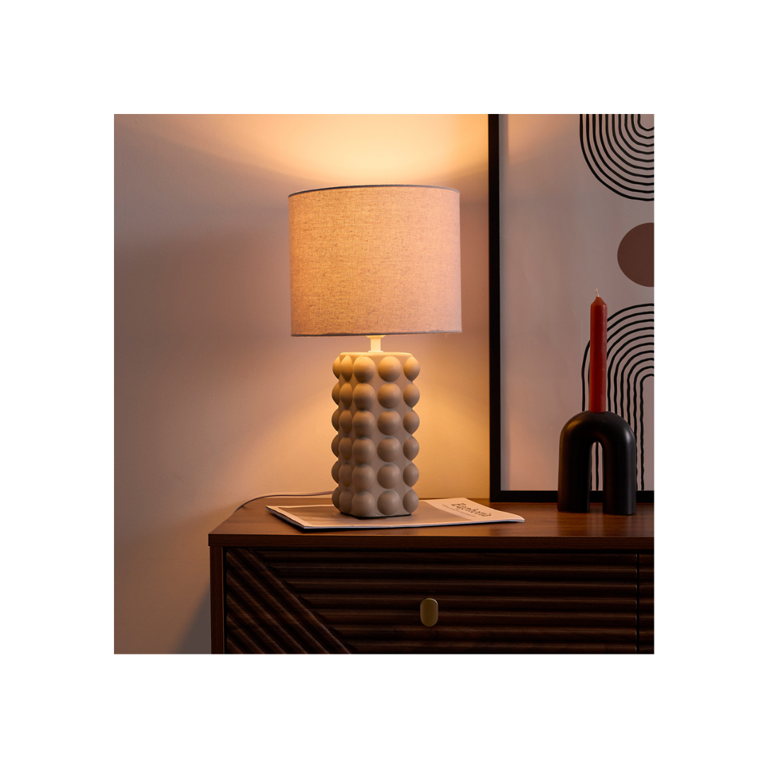 Ceramic Lamp – Taupe - Light Shop Malta - Lighting Malta - OK Home
