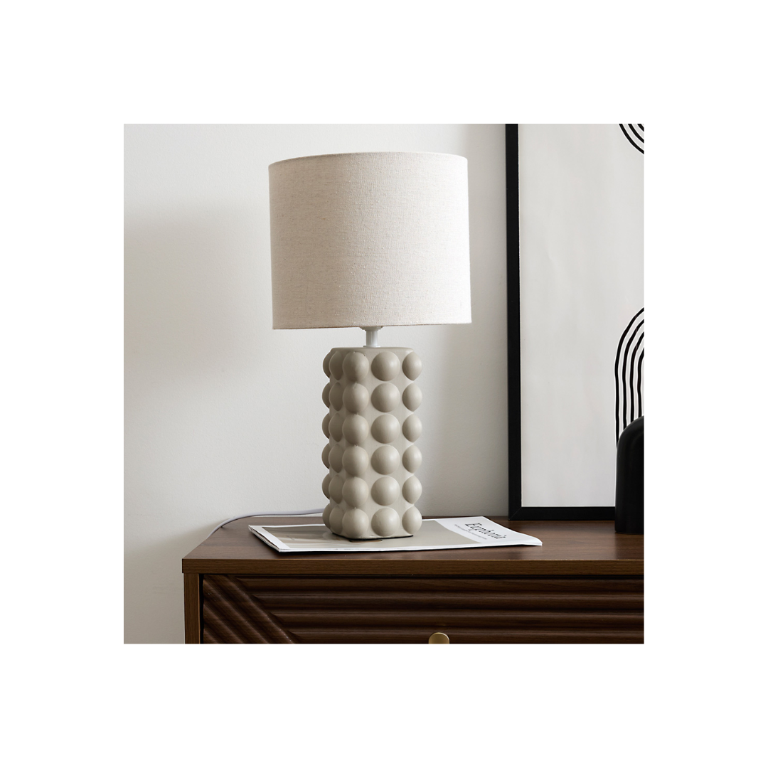 Ceramic Lamp – Taupe - Light Shop Malta - Lighting Malta - OK Home
