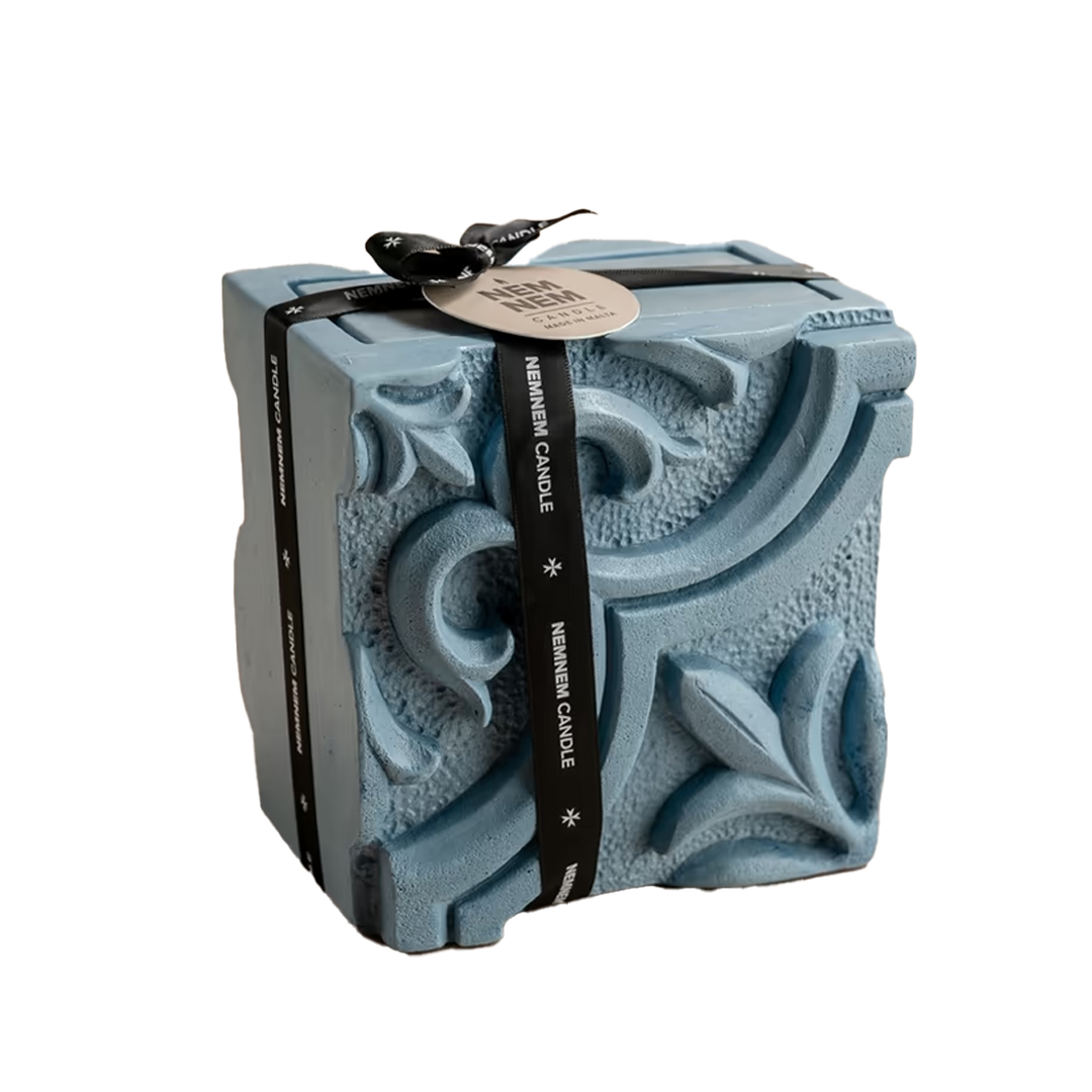 XL Quarter Maltese Tile Candle - OK Home