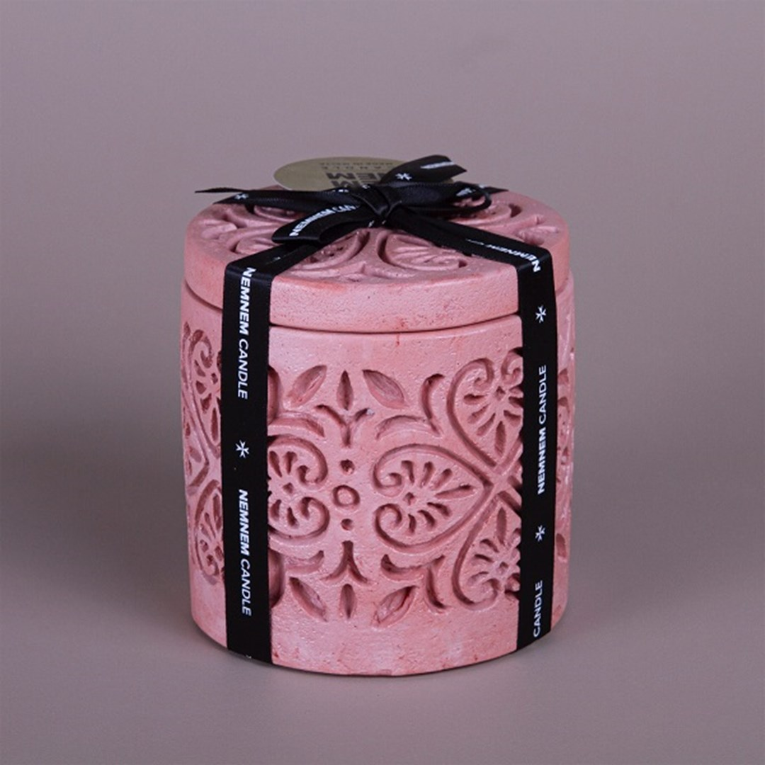 Maltese Tile Large Cylinder Jar Candle - OK Home